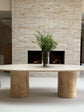 Offset Dining Table - travertine – fform