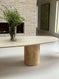 Offset Dining Table - travertine – fform